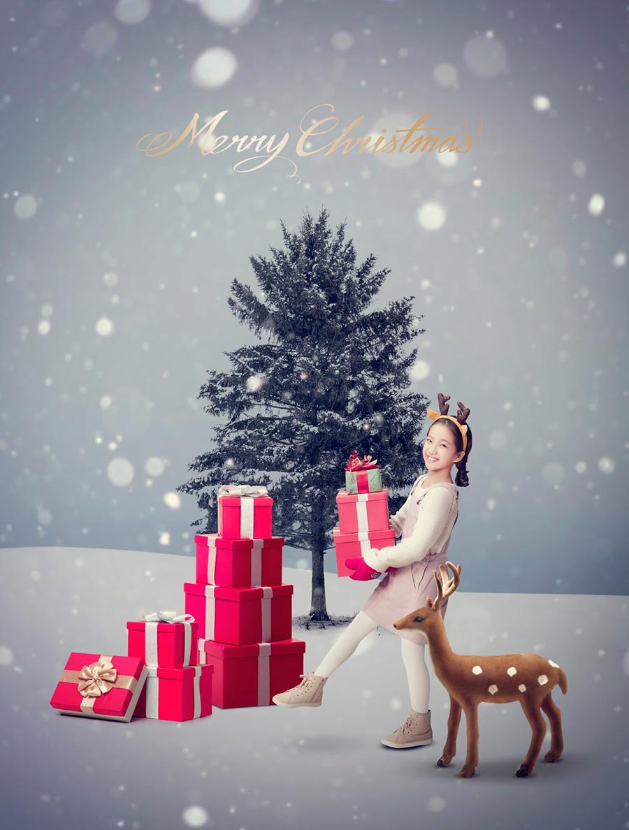 Free Sharing 20+ Super Cool Christmas Background PSD Files